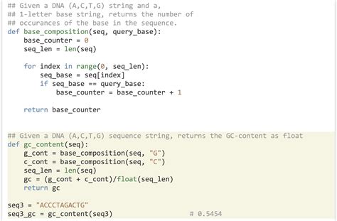 python functions a primer for computational biology