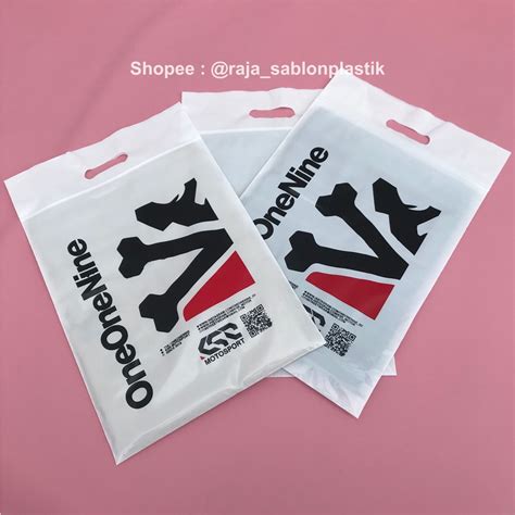 Jual Plastik Sablon Custom Olshop Ziplock Plong Glossy Ukuran 30x38 7