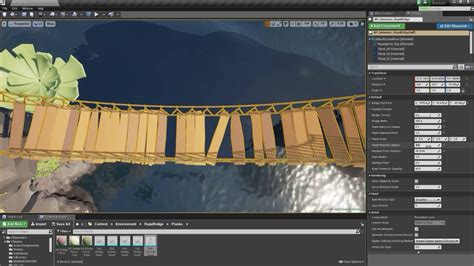 ue4 procedural rope bridge blueprint youtube
