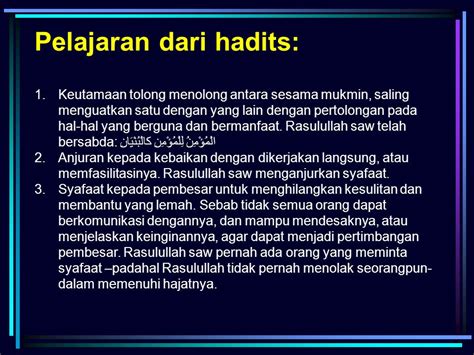 Hadits Tentang Tolong Menolong Ujian