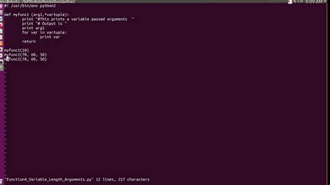 python2 function def variable length arguments youtube