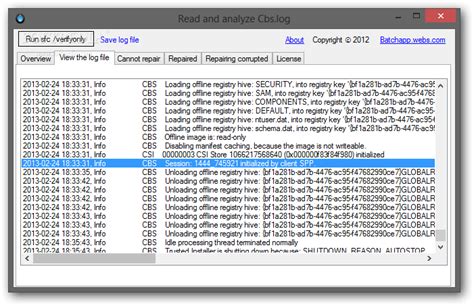 windows how to analyze the ‘cbs log file generated by the ‘sfc