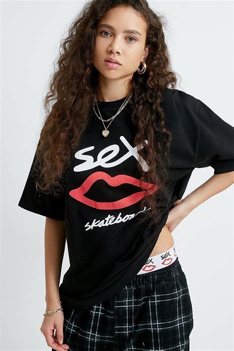 Sex Skateboards Black Logo T Shirt Urban Outfitters Uk