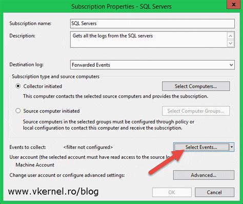 how to configure windows event log forwarding