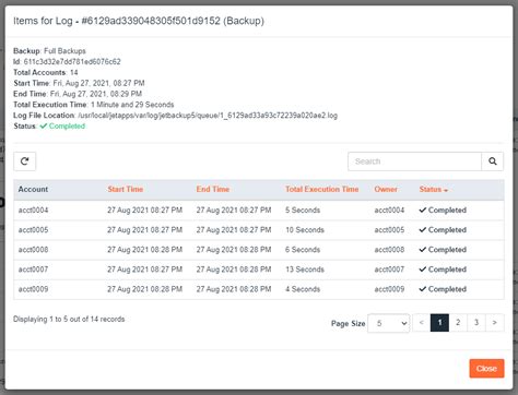 logs — jetbackup 5 documentation documentation