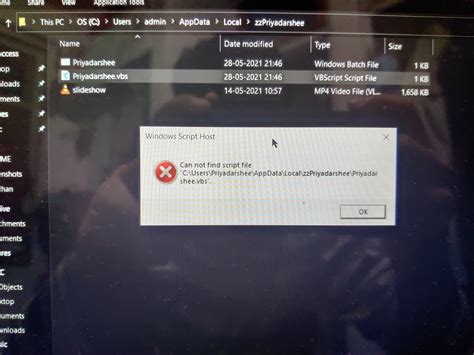 cannot find script file vbs pop up issue please can somebody help