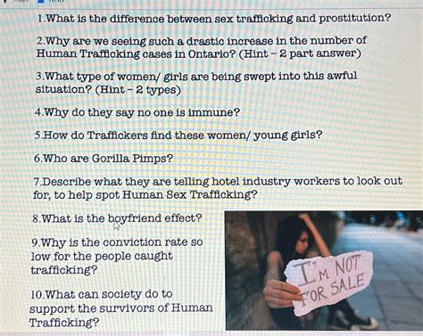 [solved] 1 What Is The Difference Between Sex Trafficking And