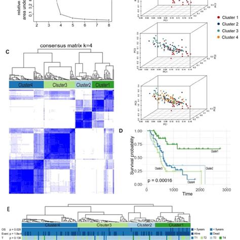 Prognosis Associated Molecular Subtype Cluster Analysis A B