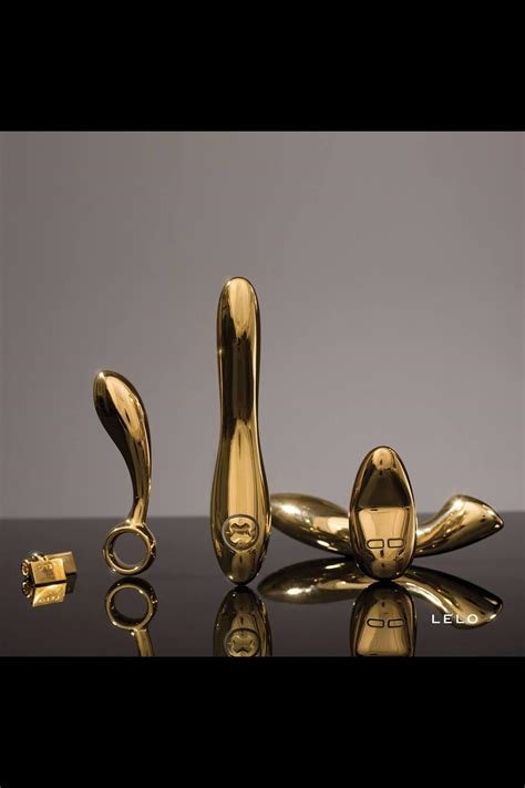 24k Dildo • Lelo Inez 24k Gold Vibrator Luxury Dildo Sex Toy Darkest Fox