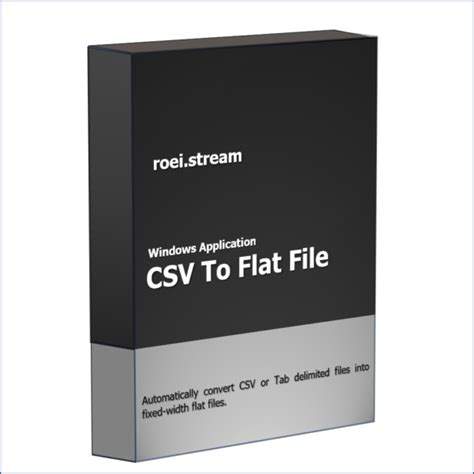 convert csv to flat file