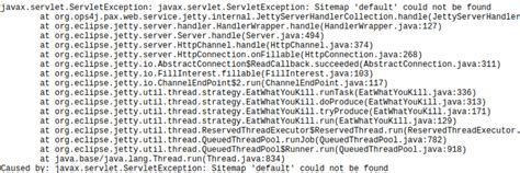 sitemap default could not be found classic and basic ui items