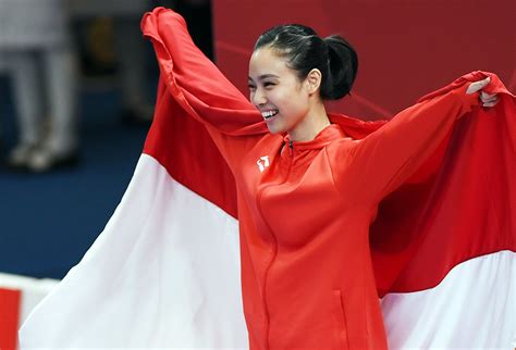 Atlet Wushu Lindswell Kwok Sumbang Emas Kedua Bagi Indonesia