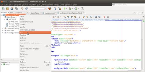 primefaces crud con netbeans desarrollando el proyecto