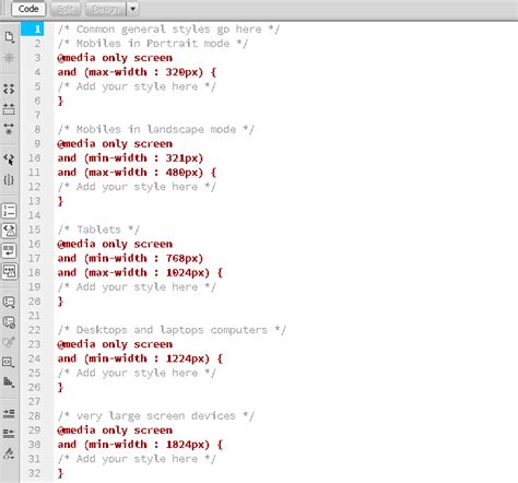 how to use media queries in responsive web design