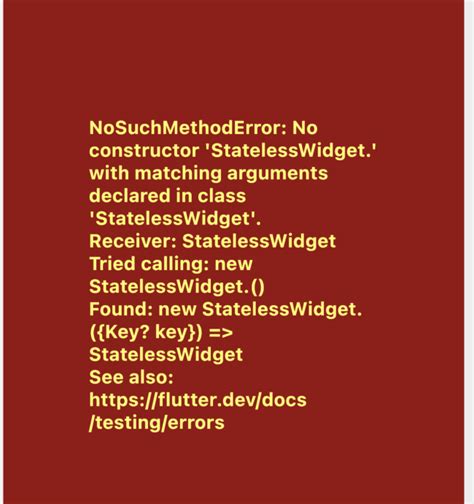 hot reload error no constructor text with matching arguments