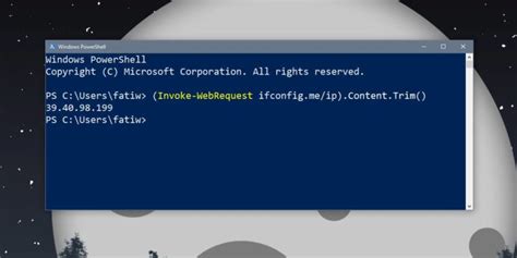 how to look up your external ip address from command