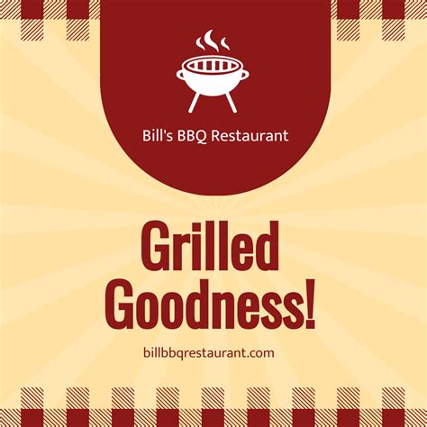 Bbq Restaurant Linkedin Post Template Edit Online And Download Example