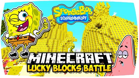minecraft lucky blocks spongebob schwammkopf map mod pvp