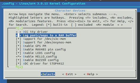 编译linux内核时 config kconfig make menuconfig的联系 make menuconfig尖括号和方括号