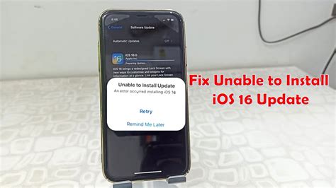 how to fix unable to install ios 16 in iphone and ipad fix can t install