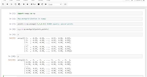 🐍 python and it s libraries 🐍 meshgrid and where functions in numpy