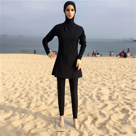 Full Coverage Modest Muslim Swimwear Islamic Swimsuit For Women Arab
