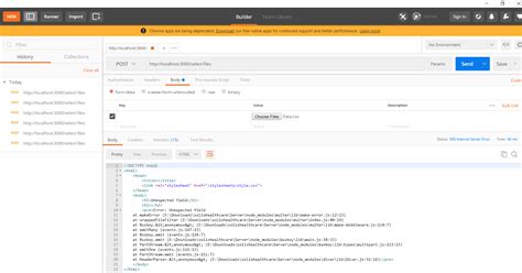 javascript unexpected field occurs while uploading csv