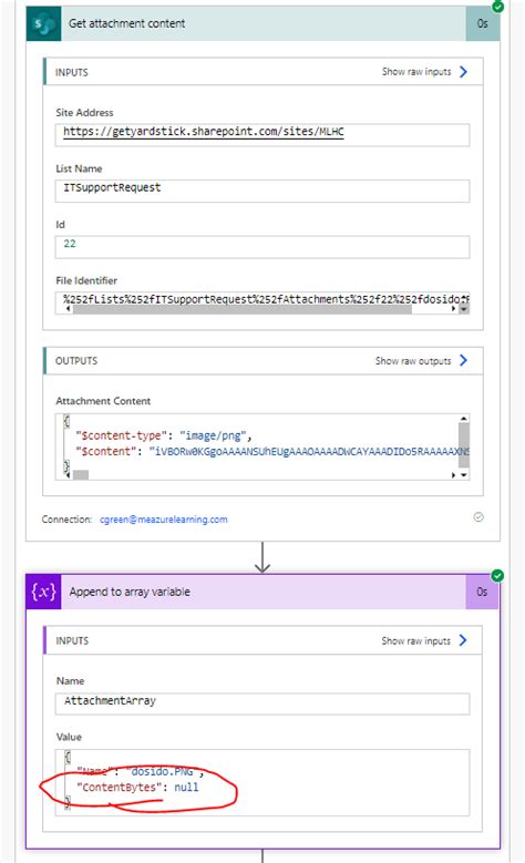 solved attachments append to array variable contentbytes power