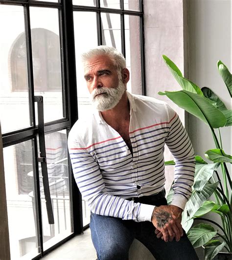 Beard Suit Beard Bro Beard Lover Grey White Hair Men With Grey Hair