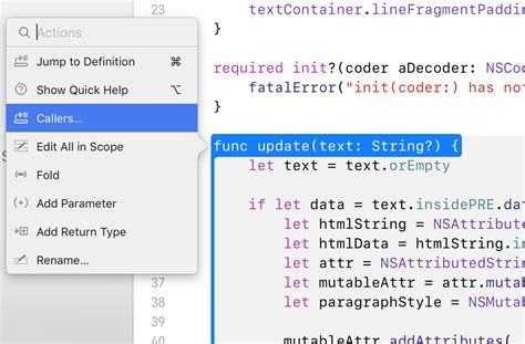 ide find method references in xcode stack overflow