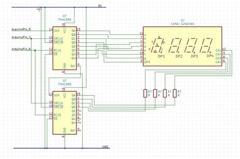 Digit Brightness Issue 7 Segment 4 Digit Display 2 X 74hc595