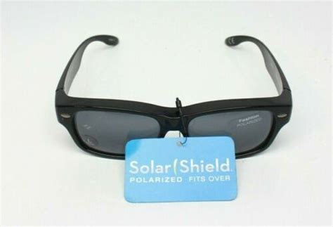 Solar Shield Polarized Fits Over Sunglasses Blk Smk Ebay