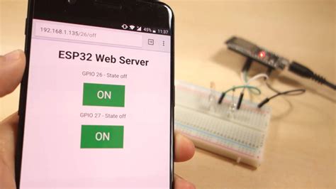 how to make an iot web server using esp32 wroom with