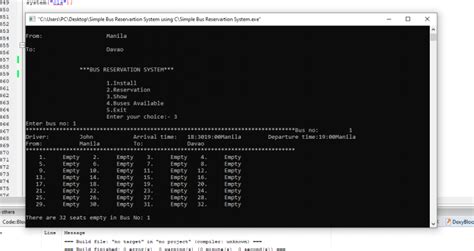 simple bus reservation system using c with free source code free