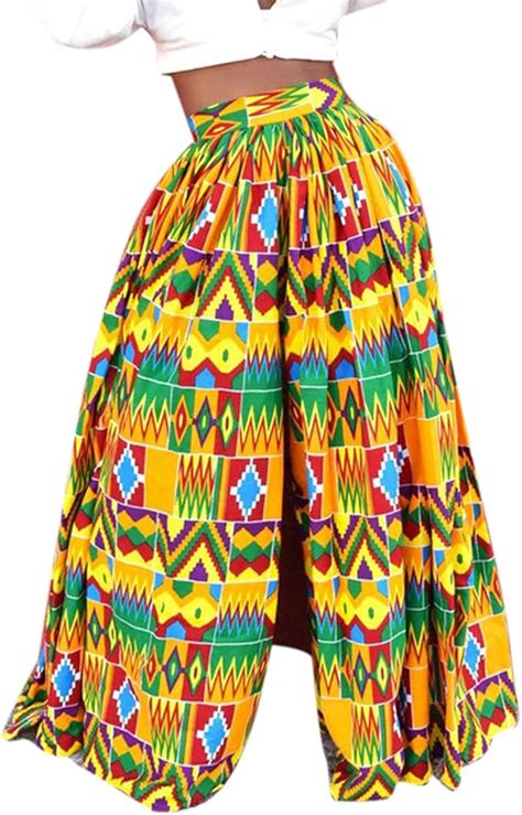 Women S Wide Leg African Printed Pants Elastic Waist Ladies Palazzo