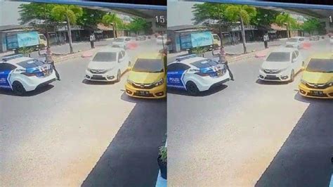 Bak Film Action Viral Aksi Polisi Kejar Kejaran Dengan Mobil Brio