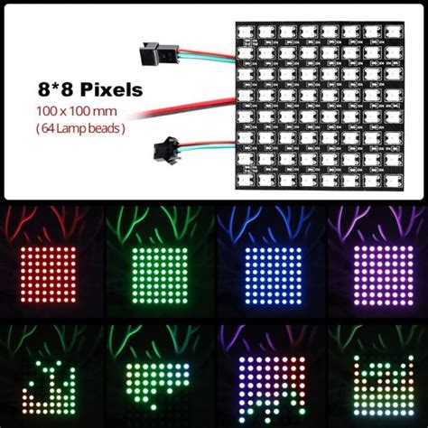 modulo matriz led arduino 8x8 rgb 5050 ws2812 ⋆ starware