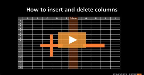 how to insert and delete columns in excel exceljet