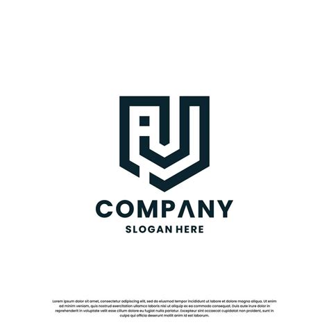 Creativo Monograma Letra J Con Proteger Combinación Logo Diseño Modelo