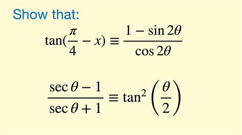 The Double Angle Formulas 4 Of 4 Trigonometric Identities Youtube