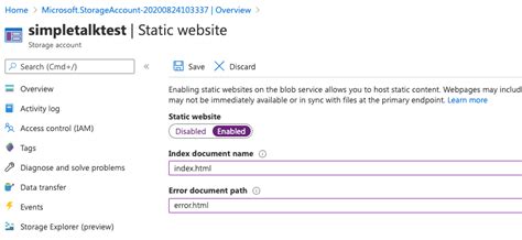 static hosting with azure blob storage and azure cdn