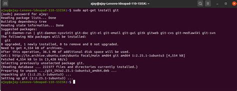 codeceptjs installing git in ubuntu and configuring it