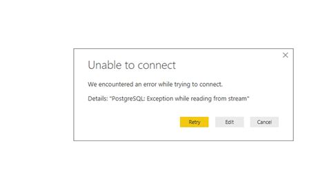 solved postgresql exception while reading from stream microsoft