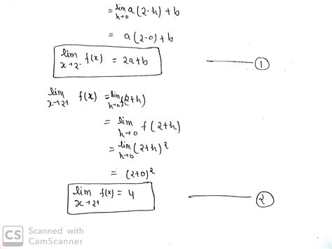 [solved] Determine Values Of A And B That Make F Continuous And
