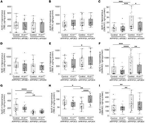Apoe4 Increases Insoluble Aβ Levels In The Hippocampus Of App Ps1 Mice