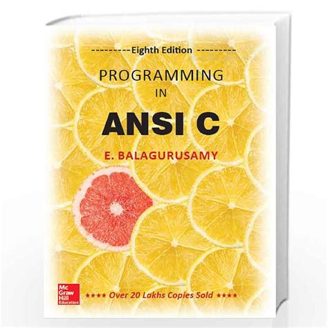programming in ansi c by balagurusamy buy online programming in ansi c