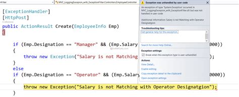 asp mvc 5 logging exceptions in database dotnetcurry