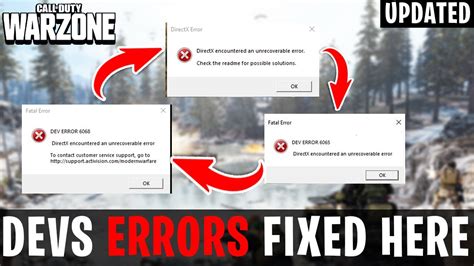 how to fix call of duty warzone crash on startup dev errors directx