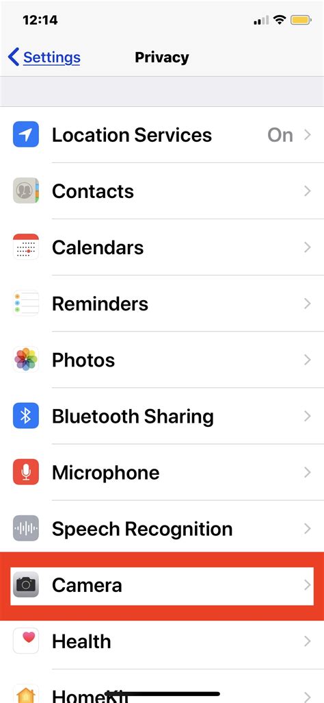 how to disable camera access for apps on iphone and ipad