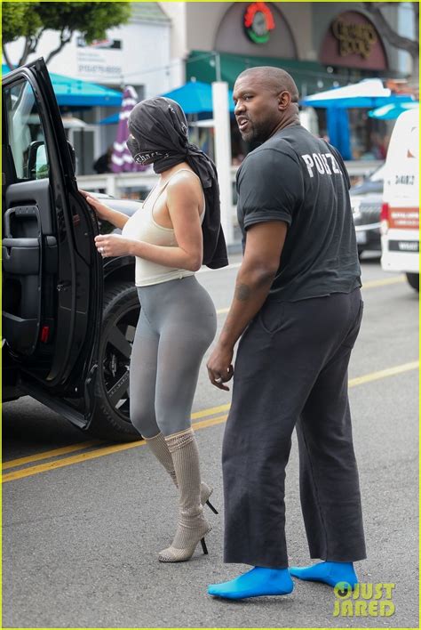 Kanye West Wears Shirt With Shoulder Pads Goes Shoeless During Ice